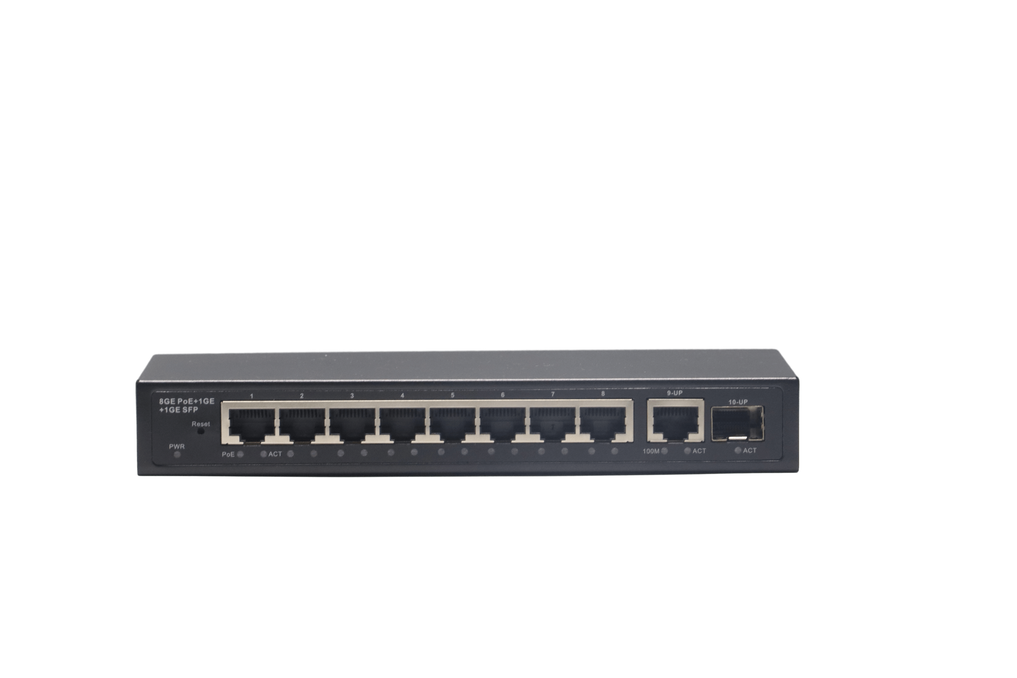 Lite Management Gigabit PoE Switch 8-Port 10/100/1000M RJ45 + 1-Port 10/100/1000M Rj45 Uplink+1 ...